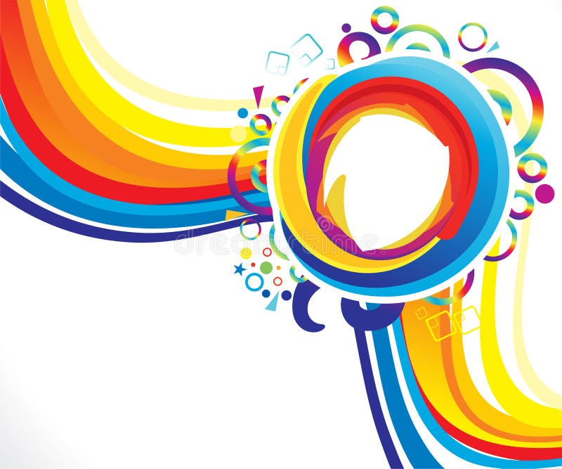 Abstract Artistic Creative Colorful Rainbow Wave Explode Stock Vector ...