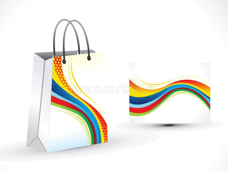 Abstract Artistic Creative Colorful Shopping Bag Stock Vector ...