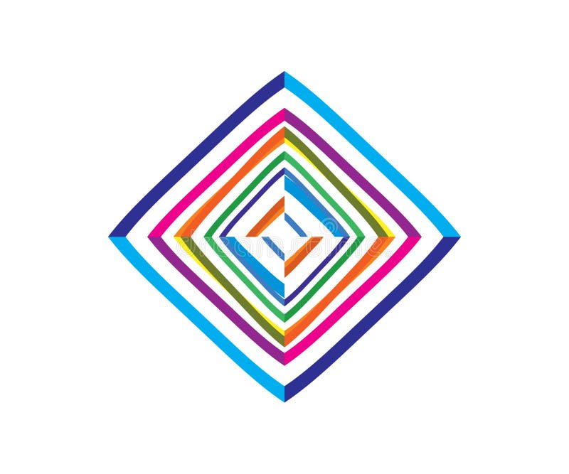 Abstract Artistic Creative Colorful Square Stock Vector - Illustration ...