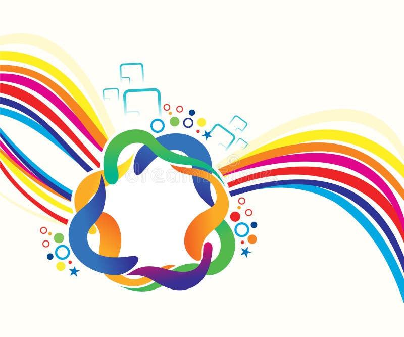 Abstract Artistic Creative Colorful Wave Explode Stock Vector ...