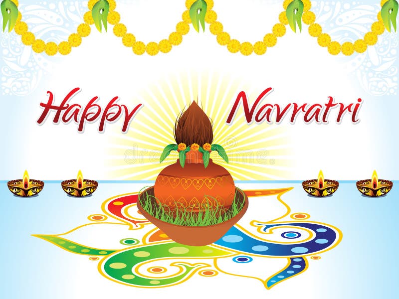 Abstract Artistic Creative Detailed Navratri Background Stock Vector ...