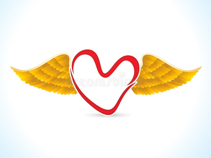 Abstract Artistic Creative Flying Heart Stock Vector - Illustration of ...