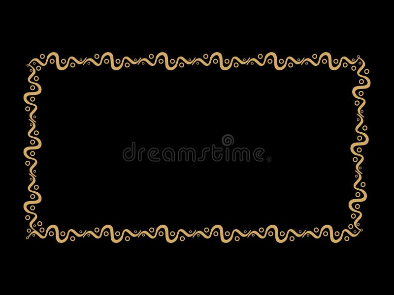 Abstract Artistic Creative Golden Border Stock Vector - Illustration of ...