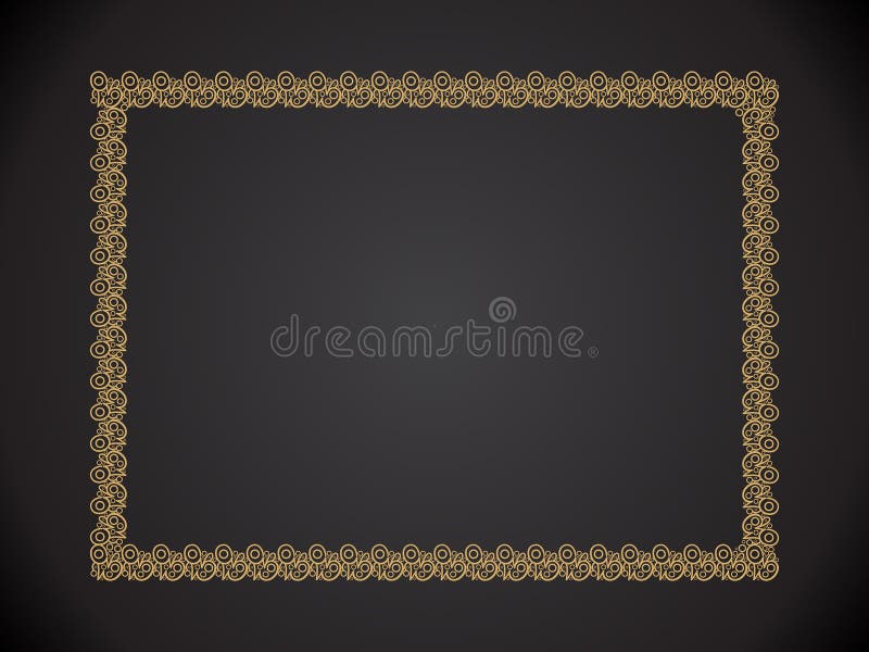 Abstract Artistic Creative Golden Border Stock Vector - Illustration of ...