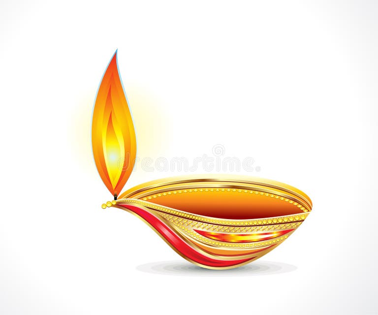 Abstract Artistic Creative Golden Deepak Stock Vector - Illustration of ...