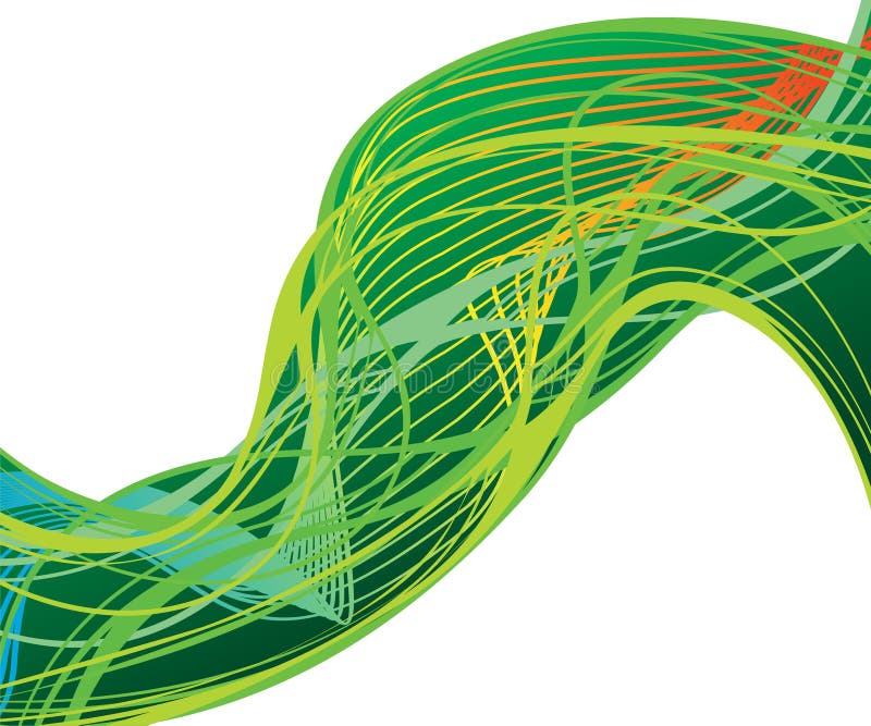 Abstract Artistic Creative Green Wave Stock Vector - Illustration of ...