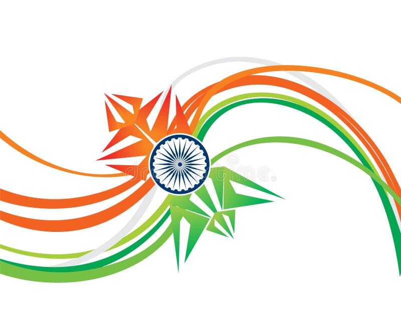Abstract Artistic Creative Indian Tri Color Flag Stock Vector ...