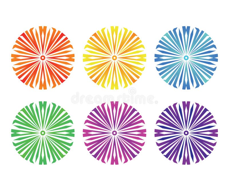 Abstract Artistic Creative Multiple Floral Circle Stock Vector ...