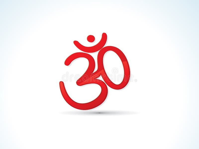 Abstract Artistic Creative Om Text Stock Vector - Illustration of ...