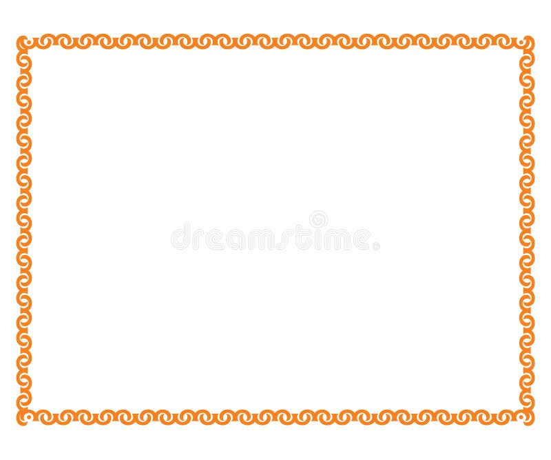 Abstract Artistic Creative Orange Border Stock Vector - Illustration of ...