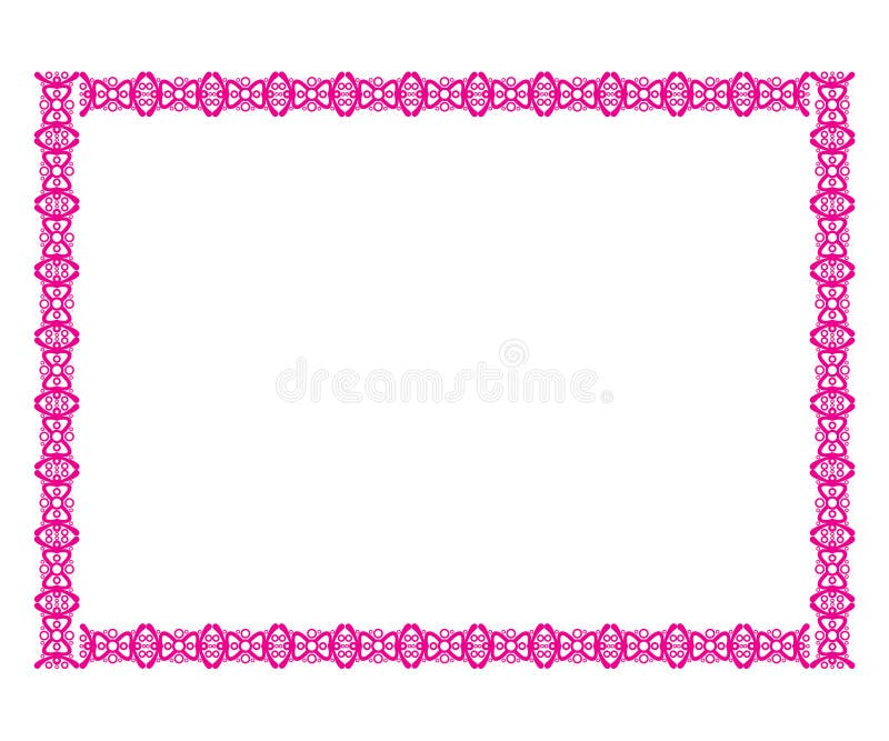 Abstract Artistic Creative Pink Floral Border Stock Vector ...