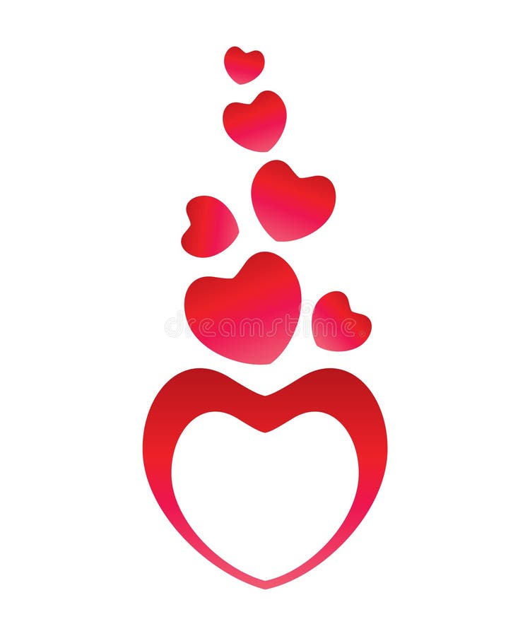 Abstract Artistic Creative Pink Hearts Stock Vector - Illustration of ...