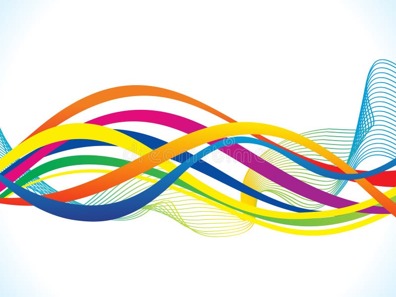 Abstract Artistic Creative Rainbow Wave Stock Vector - Illustration of ...