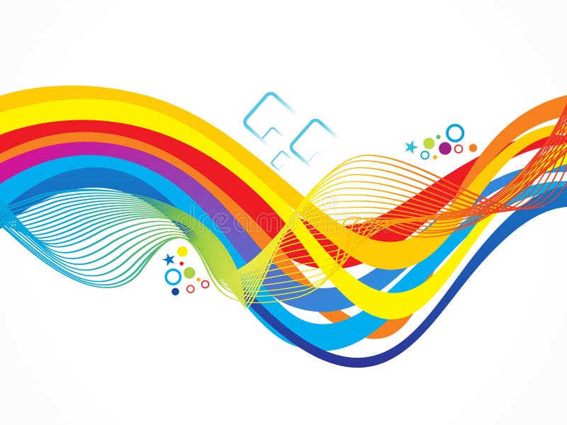 Abstract Artistic Creative Rainbow Wave Stock Vector - Illustration of ...