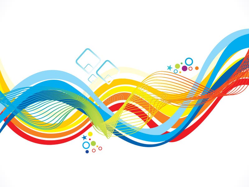 Abstract Artistic Creative Rainbow Wave Stock Vector - Illustration of ...