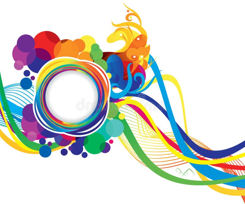 Abstract Artistic Creative Rainbow Wave Stock Vector - Illustration of ...