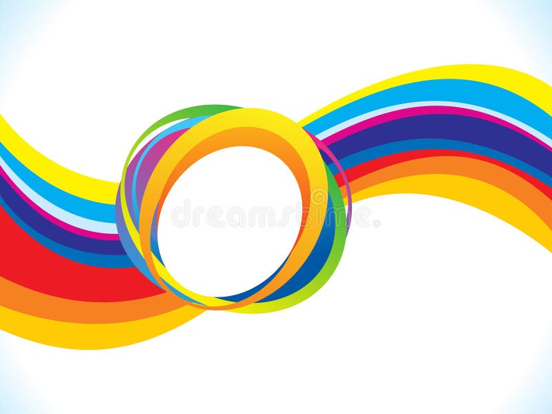 Abstract Artistic Creative Rainbow Wave Stock Vector - Illustration of ...
