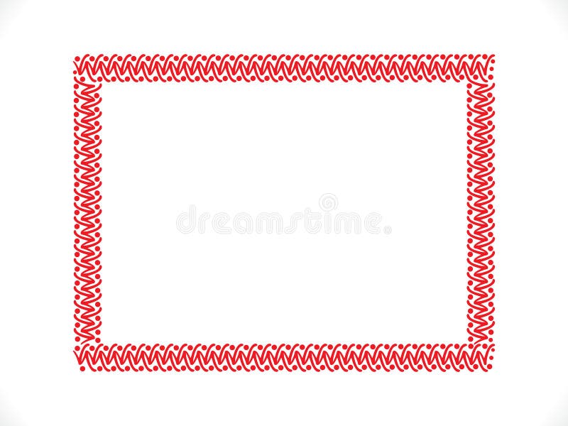 Abstract Artistic Creative Red Border Stock Vector - Illustration of ...