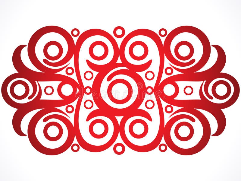 Abstract Artistic Creative Red Floral Stock Vector - Illustration of ...