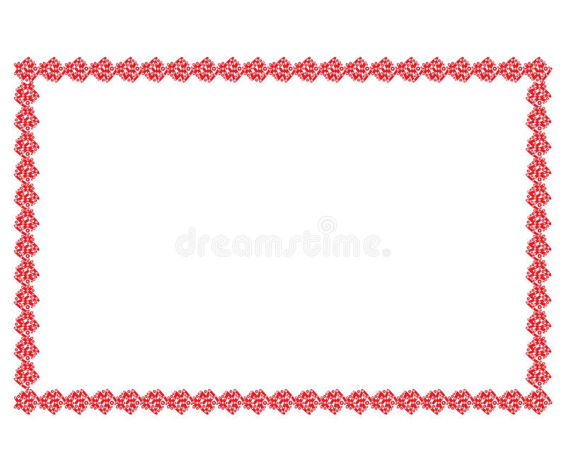 Abstract Artistic Creative Red Floral Border Stock Vector ...
