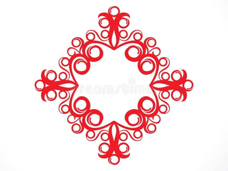 Abstract Artistic Creative Red Floral Stock Vector - Illustration of ...