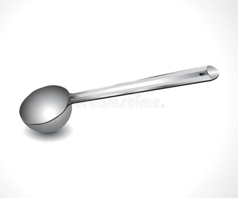 Abstract Artistic Creative Shiny Steel Spoon Stock Vector ...