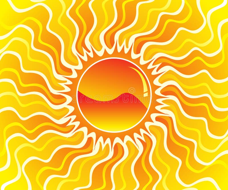 Abstract Sunbeam Background with Sun Stock Vector - Illustration of ...