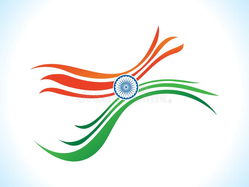 Abstract Artistic Creative Tri Color Wave Stock Vector - Illustration ...