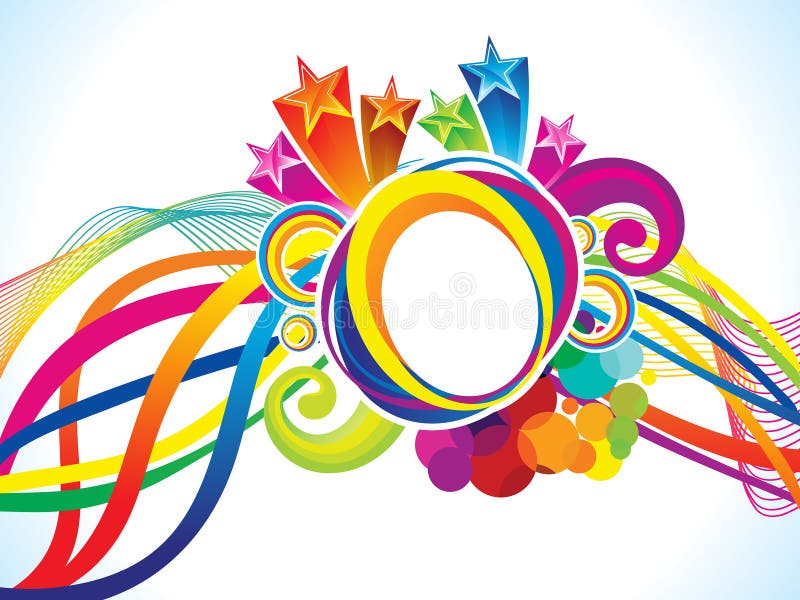 Abstract Artistic Creative Wave Colorful Explode Stock Vector ...