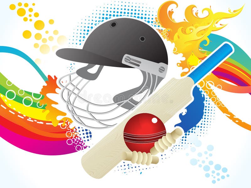 Abstract Artistic Cricket Background Stock Vector - Illustration of ...