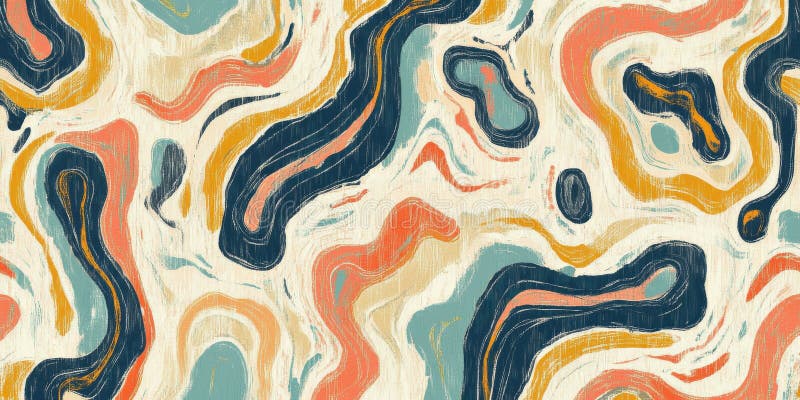 Abstract Artistic Curved Patterns with Vibrant Colors and Dynamic Flow ...