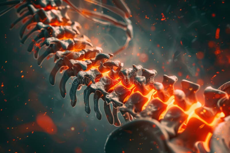 Abstract and Artistic Depiction of the Spine with Elements of Science ...