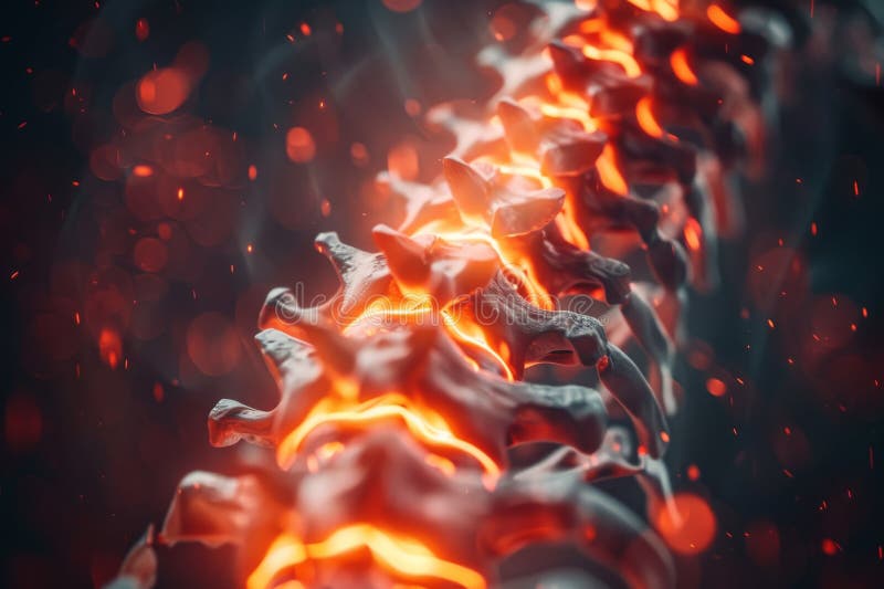 Abstract and Artistic Depiction of the Spine with Elements of Science ...