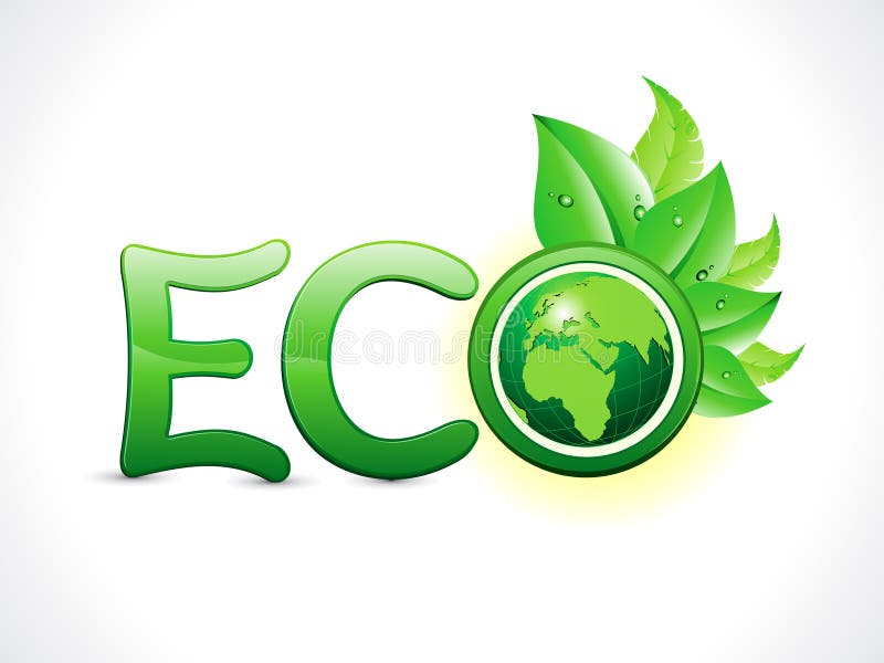 Abstract artistic eco text stock vector. Illustration of isolated ...