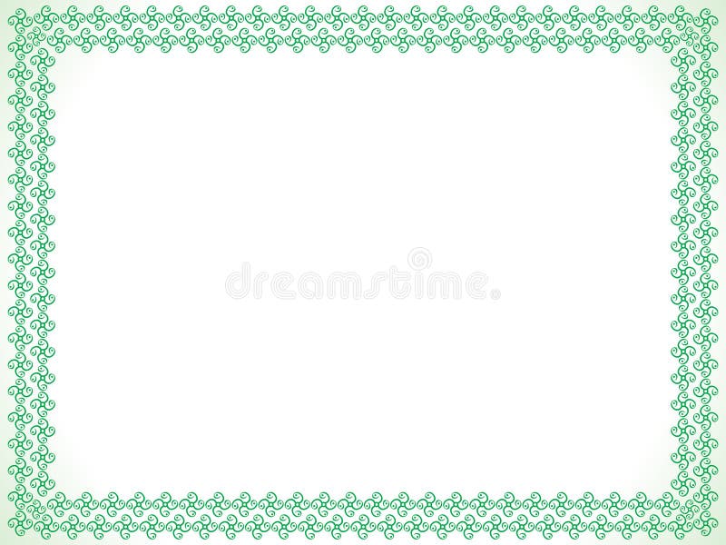 Abstract Artistic Green Border Stock Vector - Illustration of panel ...