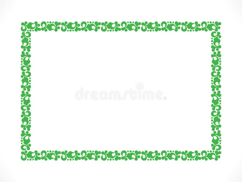 Abstract Artistic Green Border Stock Vector - Illustration of swirl ...
