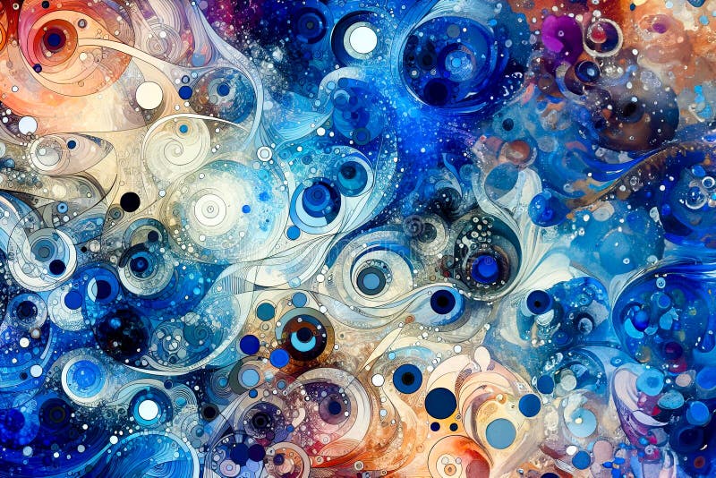 Abstract Artistic Image Background with Random Shapes. Textured ...