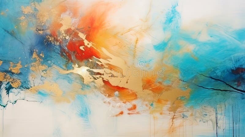 Abstract Artistic Painting on the Wallpaper, Giving Character Stock ...