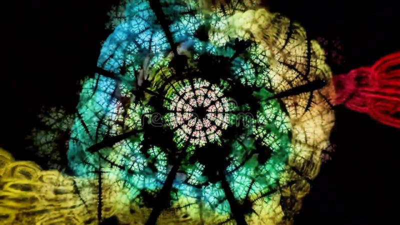 Abstract Artistic Pattern Rotating and Evolving Background Stock Video ...