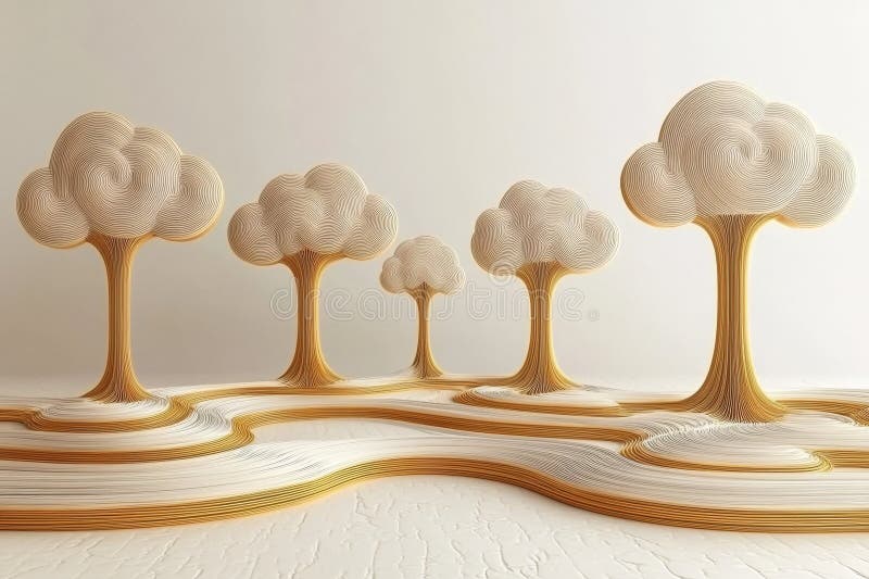 Abstract Artistic Rendering of Cloud Trees Symbolizing Cloud Computing ...