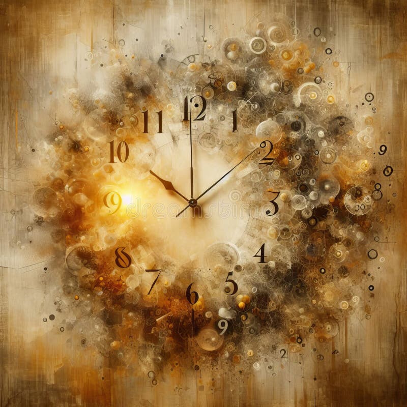 Abstract Artistic Representation of a Clock Stock Image - Image of ...