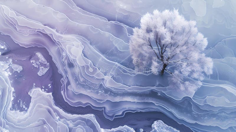 Abstract Artistic Representation of Fluid Forms with Ethereal Tree ...