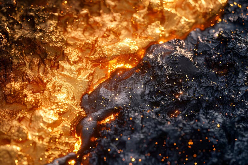 Abstract Artistic Representation of Gold and Blue Textures with ...