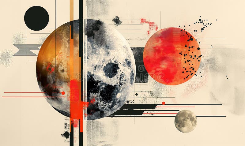 Abstract Artistic Representation of Planets in a Surreal Solar System ...