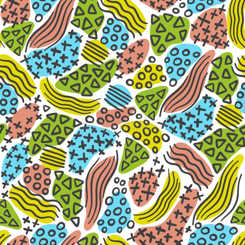 Abstract Artistic Simple Seamless Pattern Stock Vector - Illustration ...