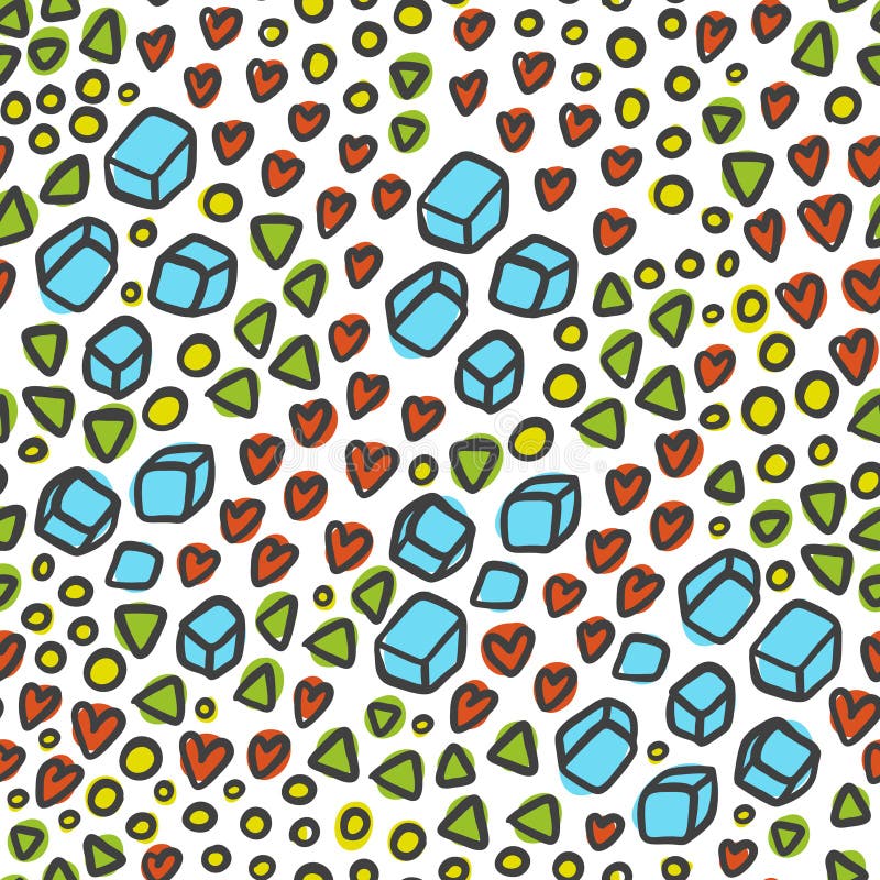 Abstract Artistic Simple Seamless Pattern Stock Vector - Illustration ...