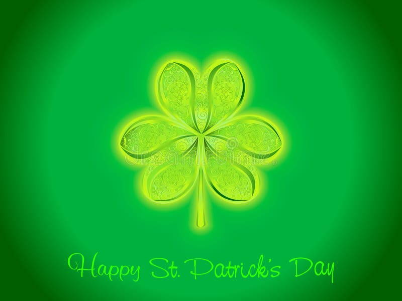 Abstract Artistic St Patrick Clover Stock Vector - Illustration of ...
