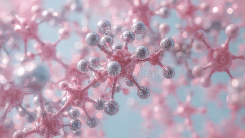 Abstract Artistic Visualization of a Complex Molecule, Hyper-detailed ...
