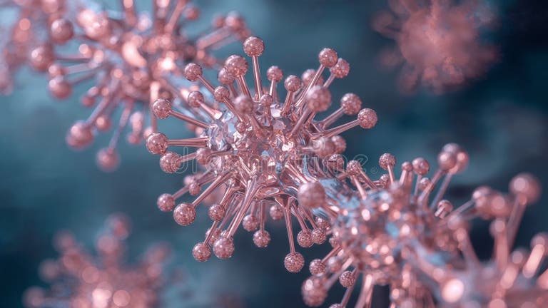 Abstract Artistic Visualization of a Complex Molecule, Hyper-detailed ...