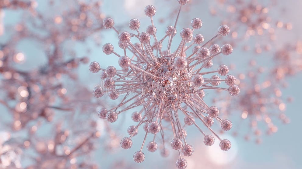 Abstract Artistic Visualization of a Complex Molecule, Hyper-detailed ...